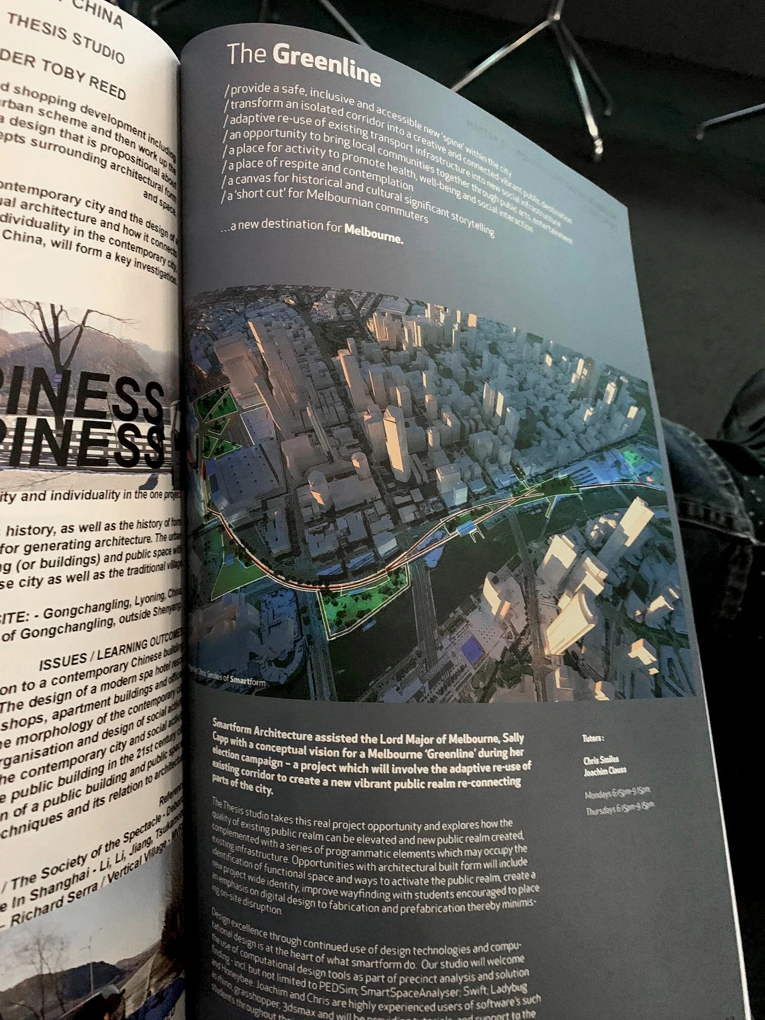 Smartform tutor MSD Thesis students with 'The Greenline' studio — smartform architecture